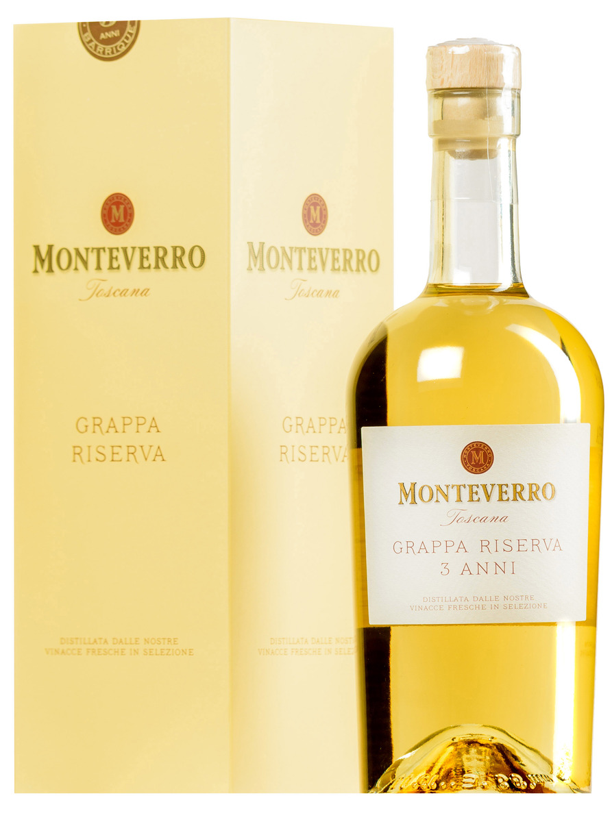 Grappa di Monteverro "3 anni" Riserva in Geschenkkarton | Superiore.de